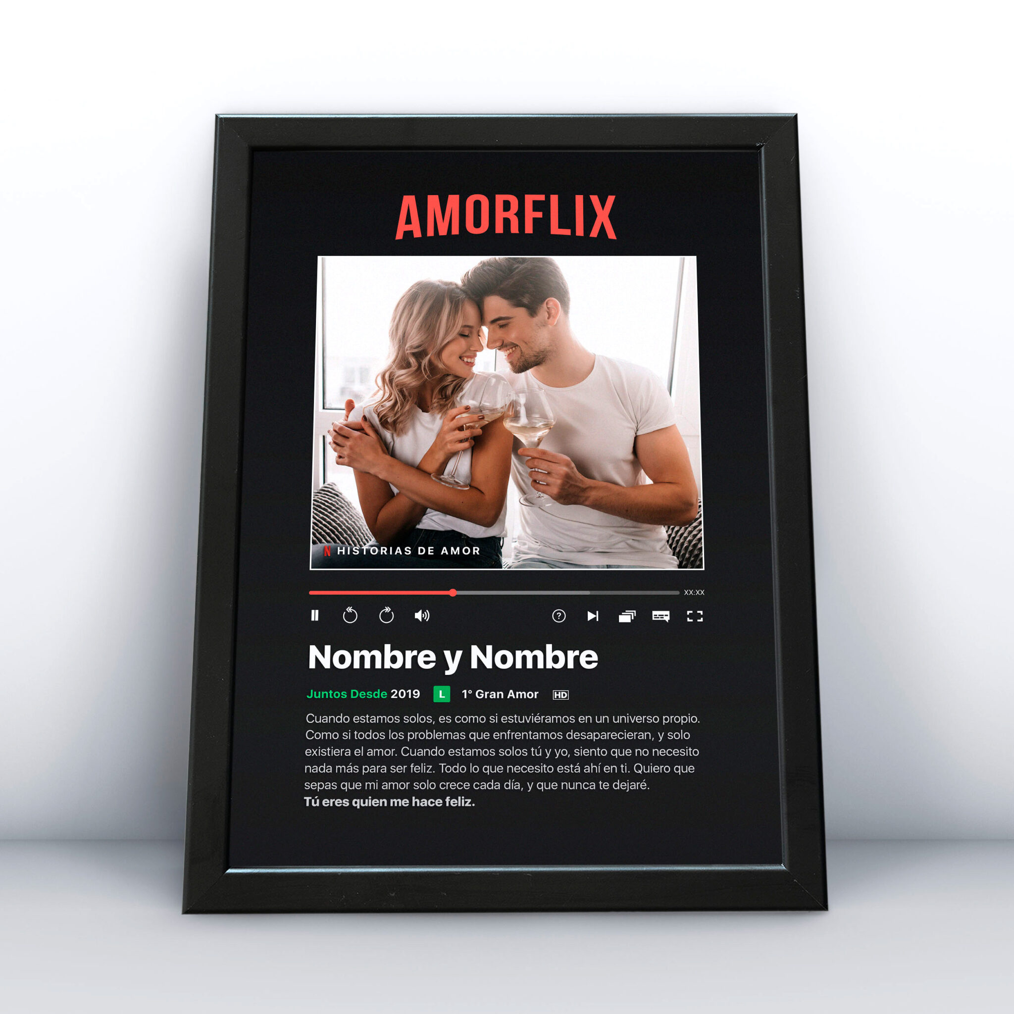 Cuadro AmorFlix 20x25 cm. | TuFotoPuq